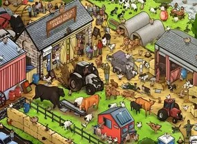 RAVENSBURGER Puzzle Diddly Squat Farm Shop XXL / 100 dílků