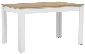 Rozkládací stůl, bílá/dub wotan 135-184x86 cm, VILGO