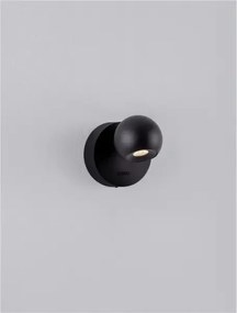 LED černé nástěnné svítidlo Sfera