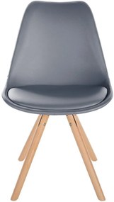 Bhm germany Jídelní židle Sofia I, syntetická kůže, šedá