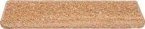 Schodové rohože 10 ks 65 x 21 x 4 cm béžové s obdélníkovým okrajem 149819