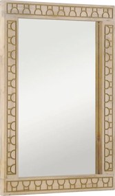 vidaXL Koupelnové zrcadlo 50 x 70 x 2,5 cm masivní mangovník a sklo [358279]