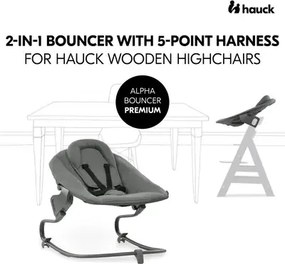 Hauck Křesílko Alpha Bouncer Premium Dark Grey k židli Alpha+/Beta+