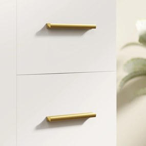 HOMCOM Spodní koupelnová skříňka, 3stupňový design, MDF, dřevotříska, bílá