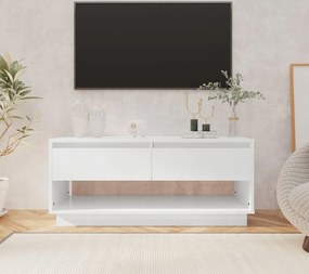 vidaXL TV skříňka 102 x 41 x 44 cm kompozitní dřevo [809488] Barva: bílá s vysokým leskem