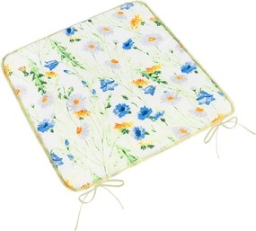 Bellatex Sedák Adéla hladký 40x40 cm Kvítí Modrá,Žlutá,Bílá
