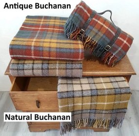 Vlněná deka Tartan Natural Buchanan 183 x 150 cm Tweedmill