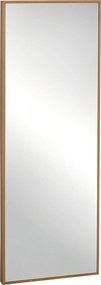 Zrcadlo HOMCOM s rámem z přírodního dřeva 125 x 45cm – Zrcadlo do předsíně, plné délky, zavěsitelné, do obývacího pokoje či ložnice | Aosom