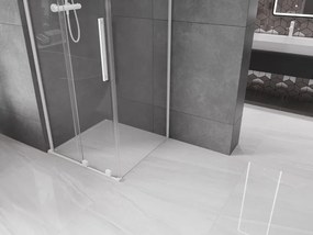 Mexen Velar L, sprchový kout s posuvnými dveřmi 120 x 120 cm, 8mm čiré sklo, bílá matná, 871-120-120-03-20