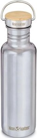 Láhev na pití klean kanteen reflect w/bamboo cap, mirrored stainless, 800 ml
