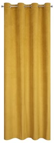 Záclona 140x250 Lili honey ready na velurové smyčce s působivým vlnitým reliéfem Eurofirany