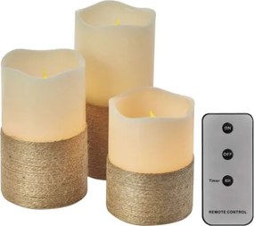LED dekorace EMOS DCCV06 ZY2141 set 3 svící s provázkem 9xAAA s ovladačem