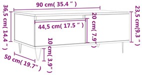 Konferenční stolek černý 90x50x36,5 cm kompozitní dřevo