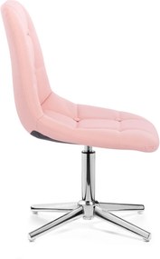LuxuryForm Židle SAMSON na stříbrném kříži - růžová