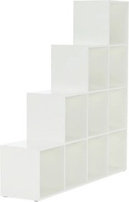 Regál pyramida, bílý, DTD laminovaná, NORAH