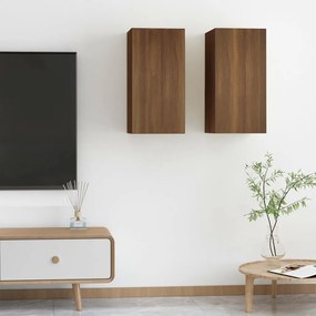 TV skříňky 2 ks hnědý dub 30,5 x 30 x 60 cm kompozitní dřevo - Default Title