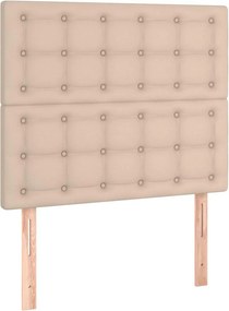 Box spring postel s matrací cappuccino 100x200 cm umělá kůže 3129020