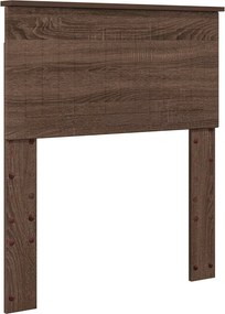Rám postele s čelo Hnědý dub 75 x 190 cm Masivní borové dřevo 3410669