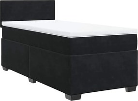 Box spring postel s matrací černá Single samet 3288769