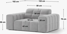 Khaki žinylkové křeslo Chicago – Cosmopolitan Design