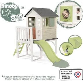 Smoby Domeček Life na pilířích se skluzavkou / od 2 let