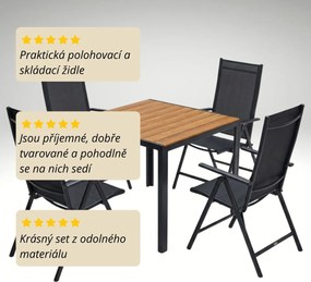 Vikio Zahradní set 90x90 pro 4 osoby přírodní V133P