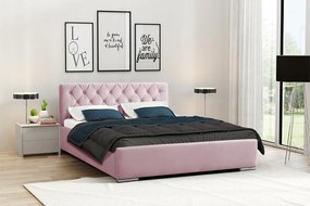 Eka Čalouněná postel ELEGANT 90x200 cm Barva látky Trinity: Černá (Trinity 2316), Úložný prostor: Bez úložného prostoru