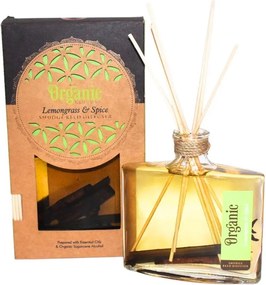 Organický difuzér 150 ml s tyčinkami, lemongrass&spice