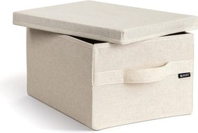 Béžový látkový úložný box s víkem 27x36x19 cm Soft Storage Small – Bigso