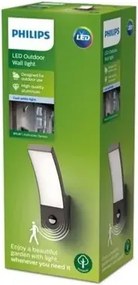 Philips Splay IR 12W antracit / LED venkovní nástěnné svítidlo s pohyb