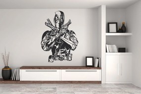 Lepy.cz Samolepka na zeď Deadpool Velikost (šířka x výška): 45x62cm, Barevná varianta: Bílá