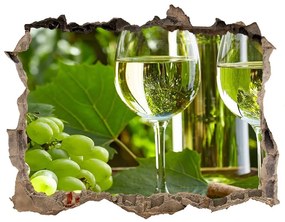 Wallmuralia Samolepící nálepka Bílé víno a ovoce 95x64 cm