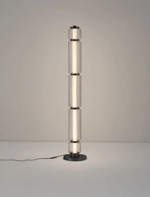 Matně černá skleněná LED stojací lampa (výška 123 cm) Liesa – Nova Luce