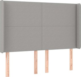 Box spring postel s matrací světle šedá 140 x 190 cm textil 3131825