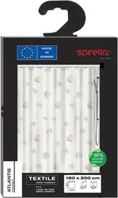 SPIRELLA Sprchový závěs ATLANTIS bílý / Motiv mušlí / Polyester / 120