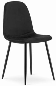 Sametová židle Lagos černá