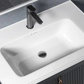 Rea Astor, sada koupelnového nábytku s umyvadlem 60cm, šedá matná, REA-M0004