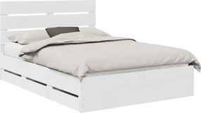 Rám postele se zásuvkou Bílá 160 x 200 cm Inženýrské dřevo 3411818