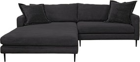 XXXLutz ROHOVÁ SEDAČKA, textil, černá P & B - Sedací soupravy - 002330003419