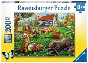 Ravensburger Zvířata hrající si na dvorku / 200 dílků / od 8 let