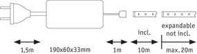 Paulmann 70830 MaxLED 500, LED pásek 50W 6500K včetně trafa, 10m