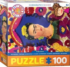 EUROGRAPHICS Puzzle Autoportrét Frida Kahlo / 100 dílků / od 5 let / 3