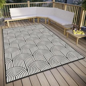 Černobílý venkovní koberec 80x150 cm Pangli Black – Hanse Home