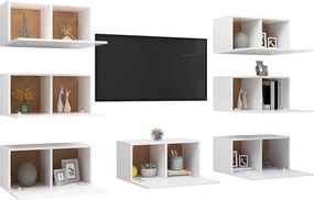 TV skříňky 7 ks bílé 30,5 x 30 x 60 cm kompozitní dřevo 3078743