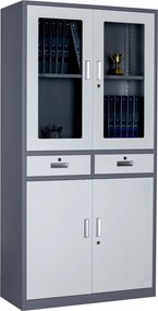 Skříň se skleněnými a plnými dveřmi Enprag HDW-S-B24