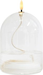 LED olejová lampa Dea, Ø 11 × 15 cm, čirá