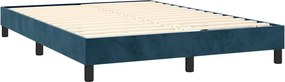 Box spring postel s matrací tmavě modrá 140x200 cm samet 3141549