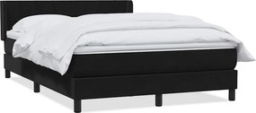 Box spring postel s matrací černá 160x210 cm samet 3318119