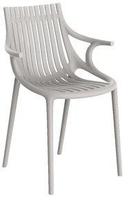 VONDOM Béžová plastová zahradní židle IBIZA s područkami
