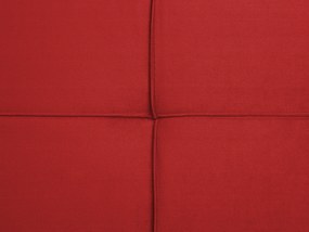 Červená textilní rozkládací pohovka HASLE Beliani